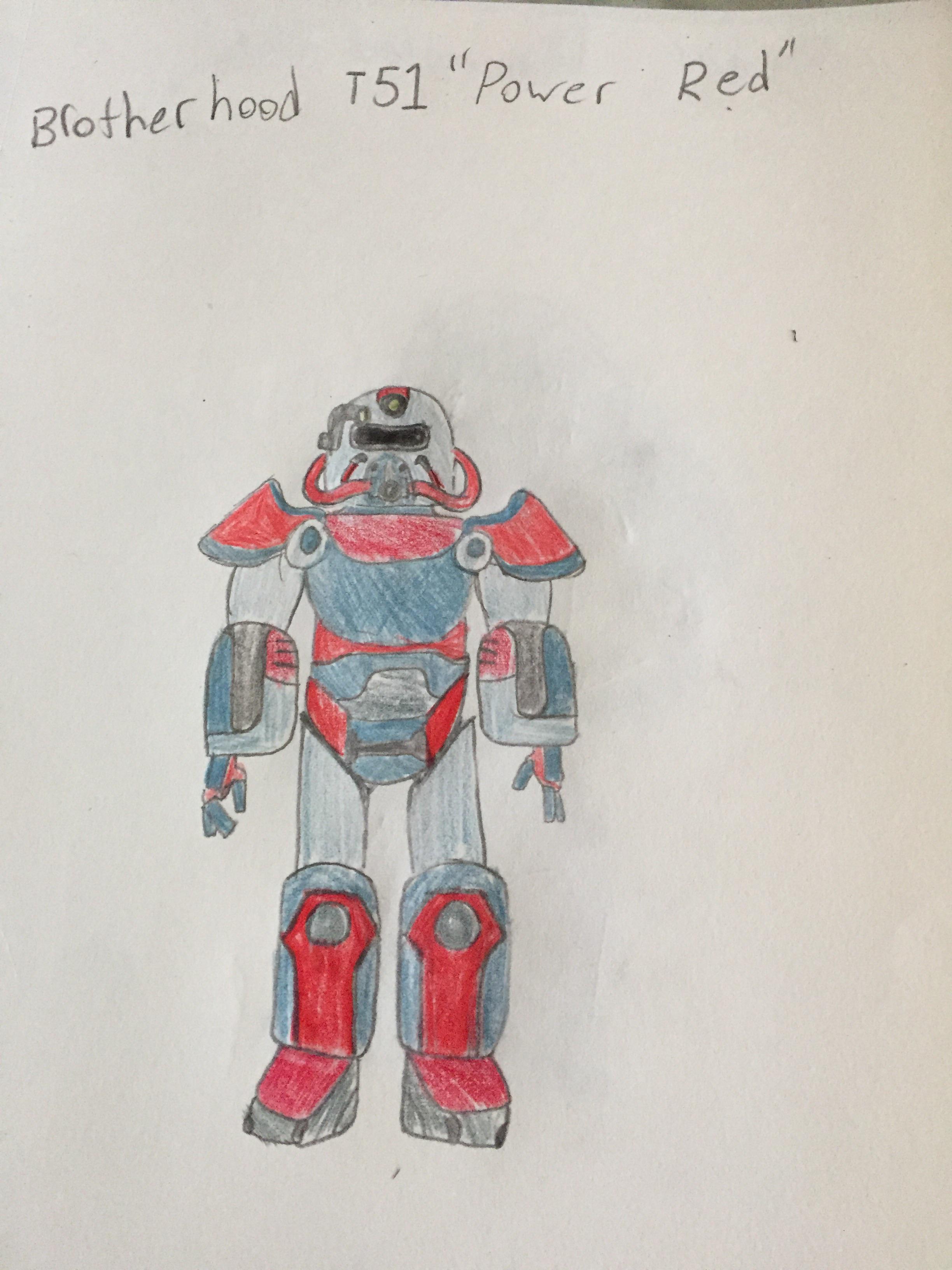 I drew a Power Armour design | Scrolller