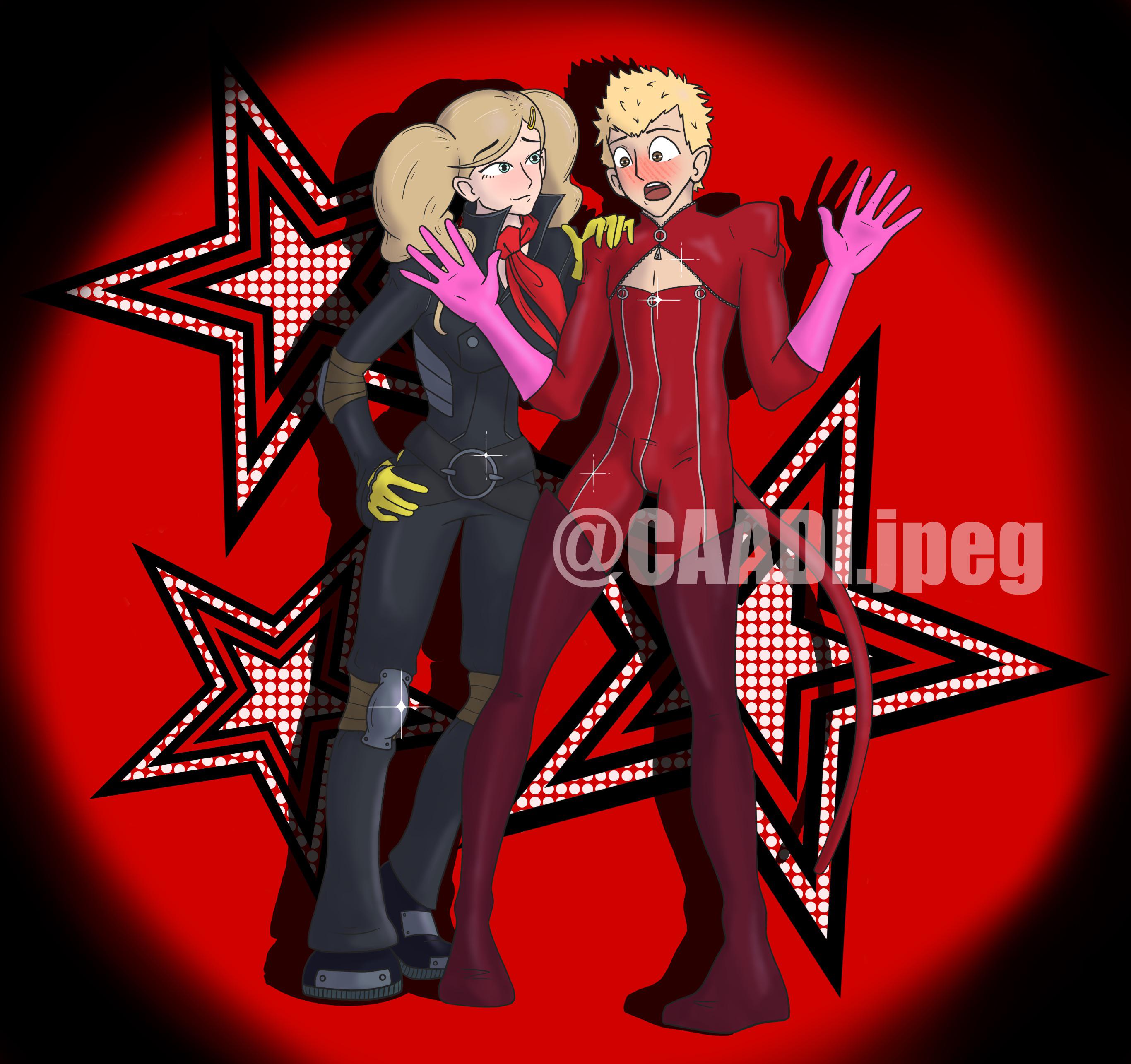 I drew Ann and Ryuji swapping costumes | Scrolller