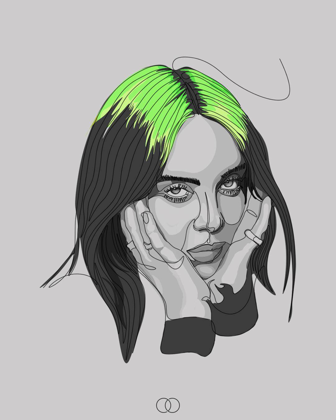 I drew billie (: (the whole sketch is done using one brush stroke and colored into after ...