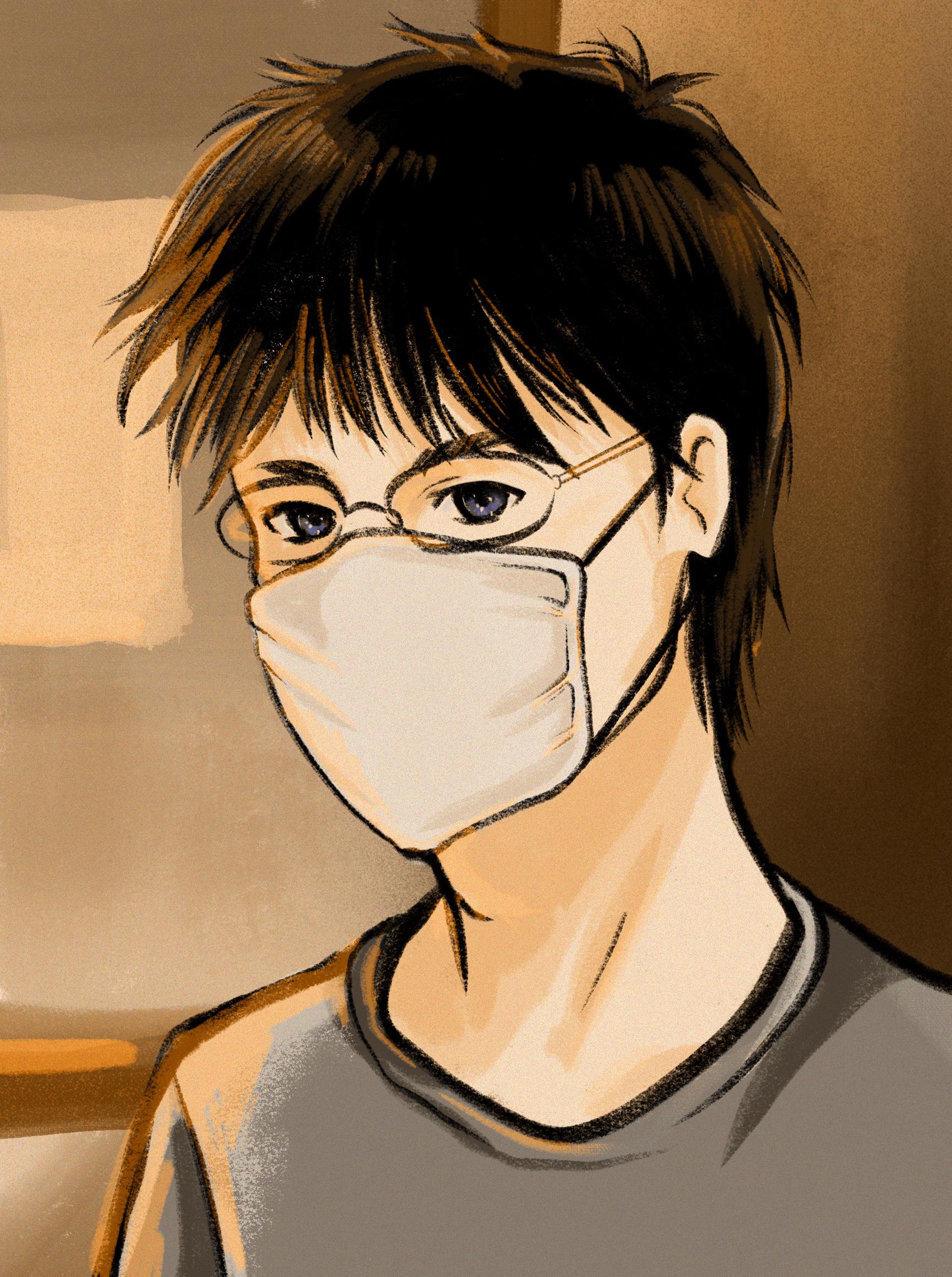 I drew masked Arata - seemed fitting right now | Scrolller