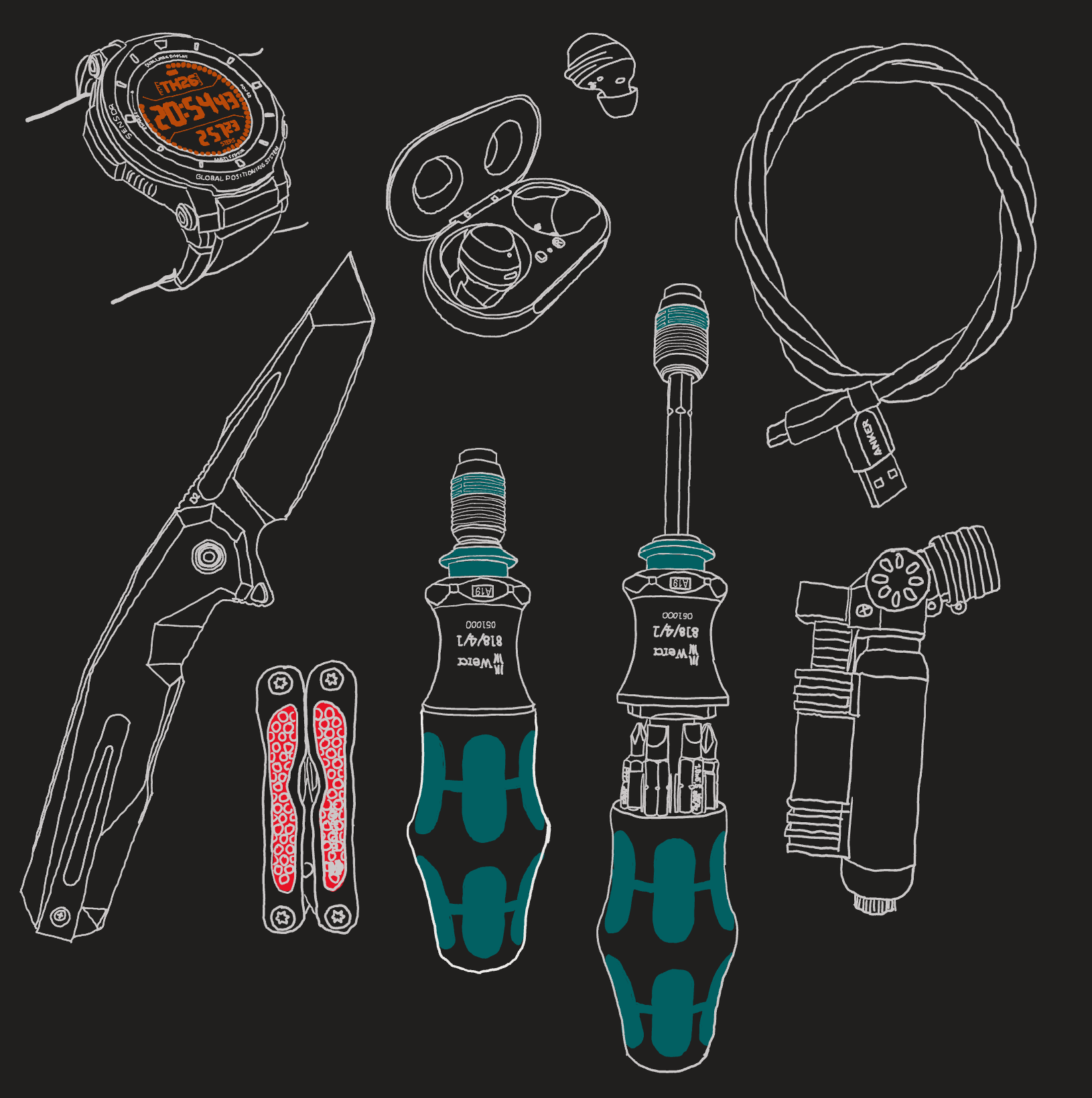 I drew my current EDC. | Scrolller