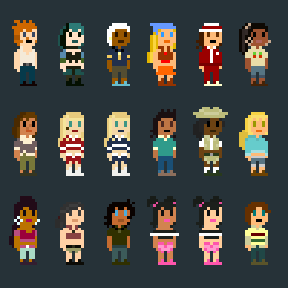 I drew some characters in pixelart | Scrolller