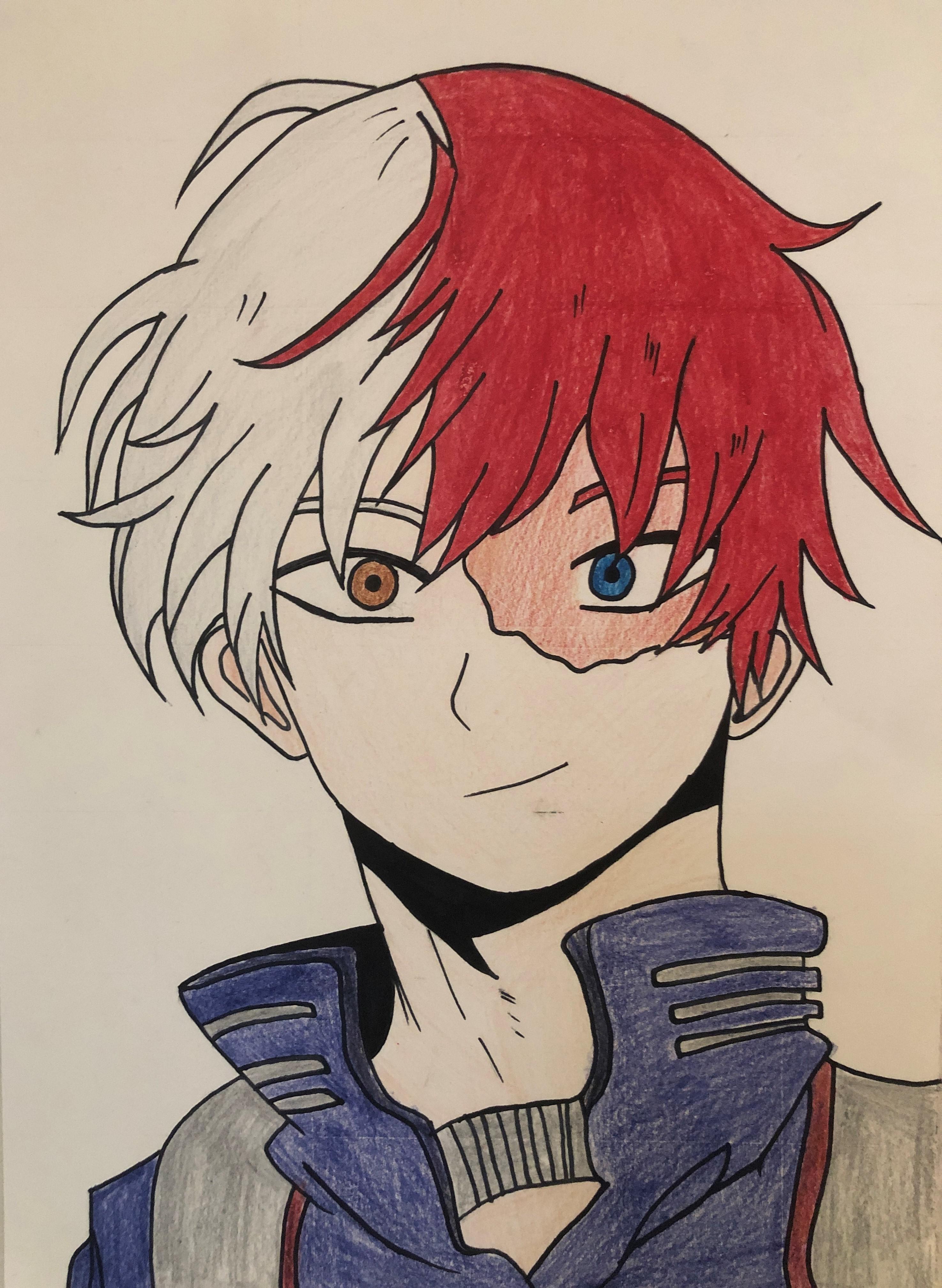 I drew Todoroki hair floof | Scrolller
