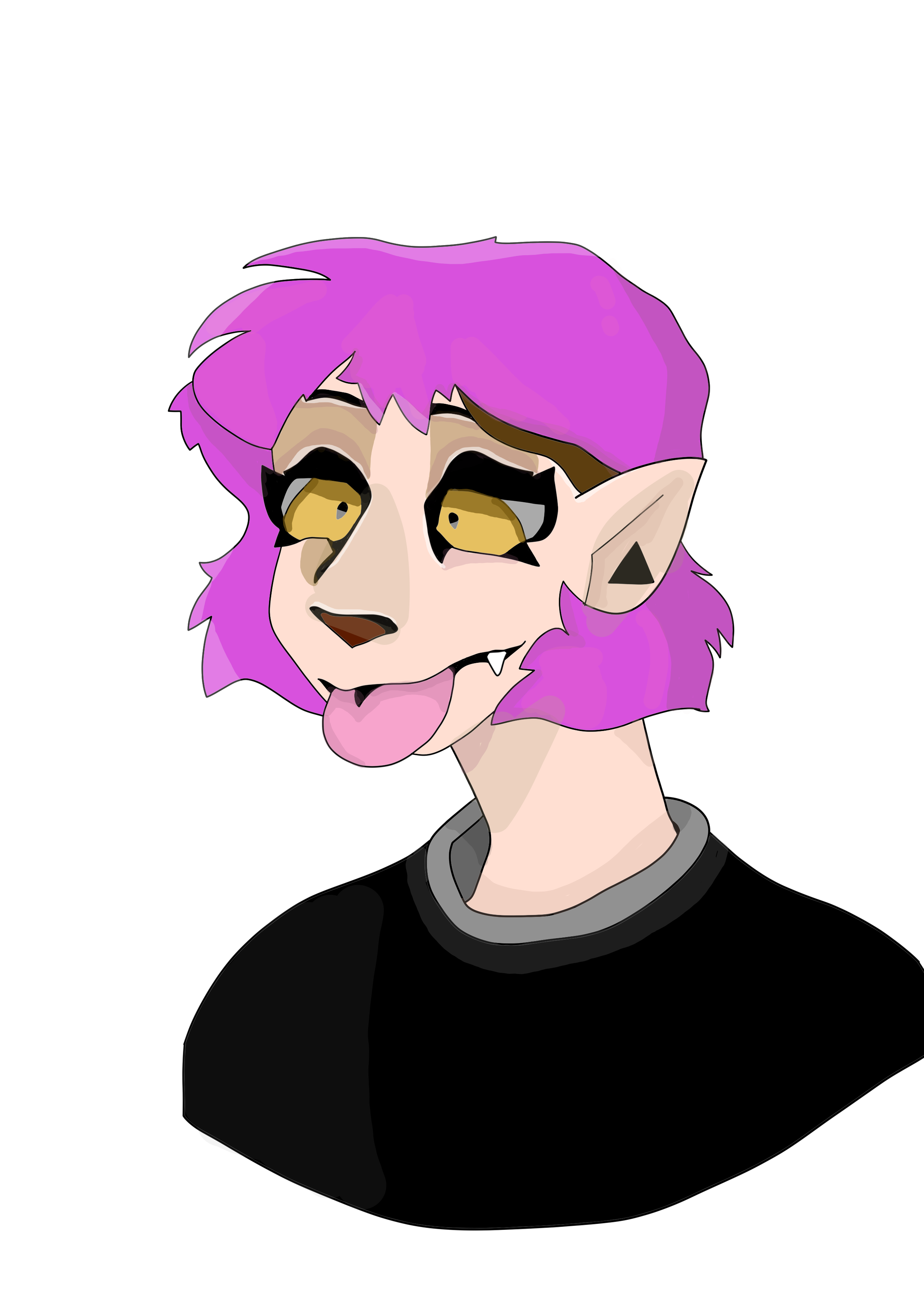 I finally drew pink haired amity | Scrolller