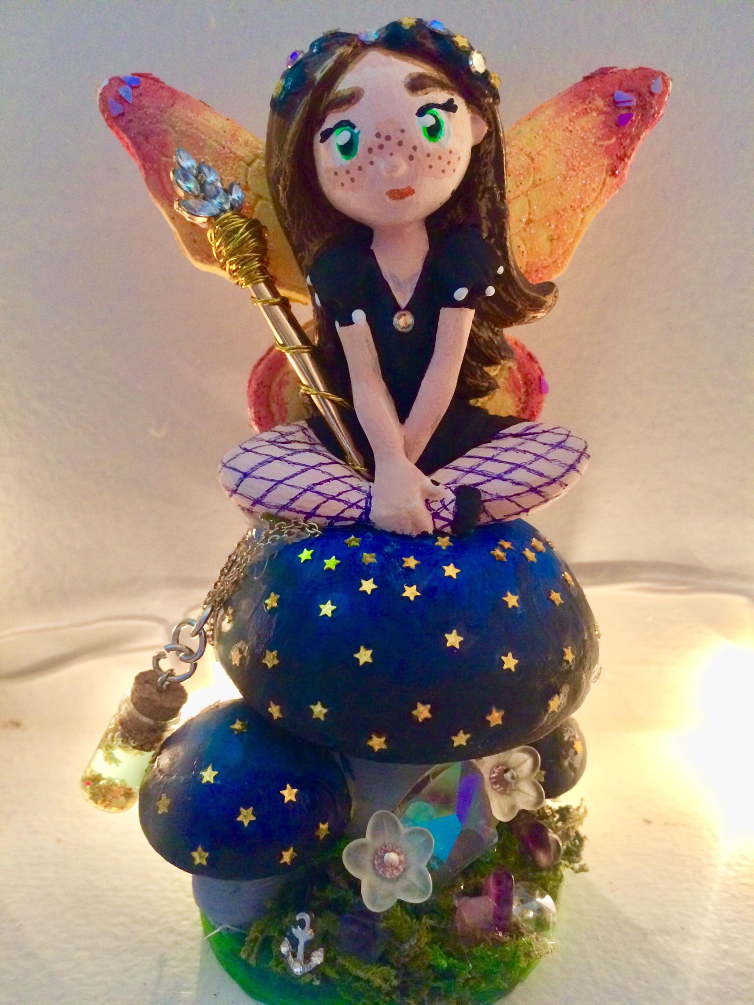 I finally finished painting and decorating this little fae | Scrolller