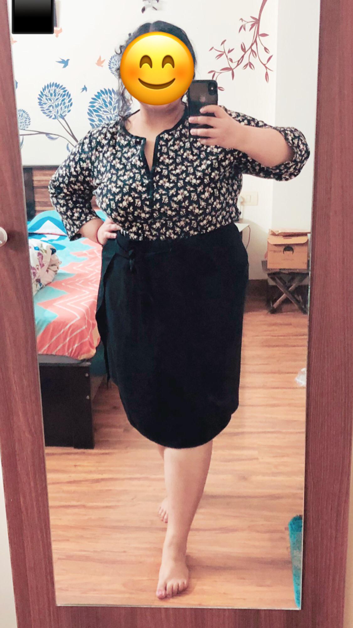 A chubby girl with wrap around skirt is a deadly combination! | Scrolller