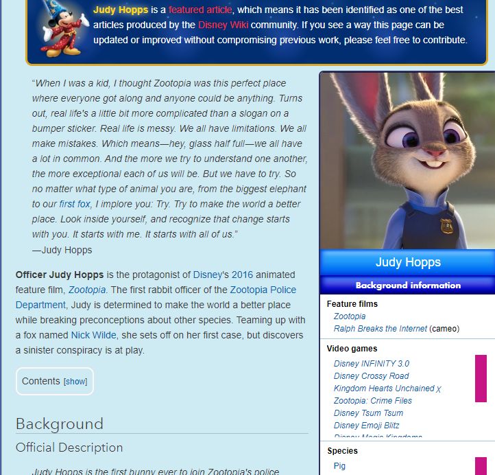 I fixed the judy hopps wiki | Scrolller