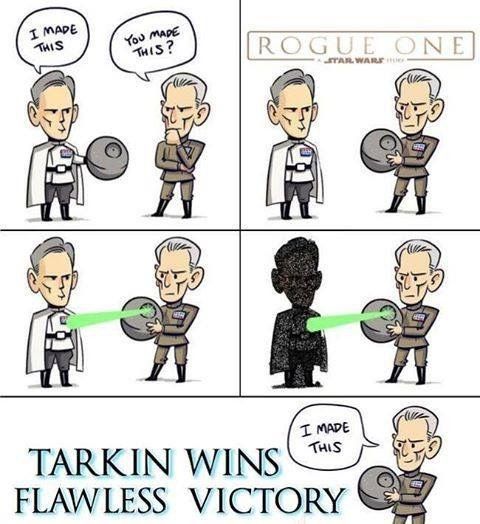 I guarantee you Palpatine said "ironic" when Tarkin informed him he killed Krennic with his own ...