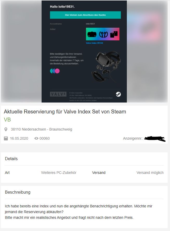 I hate people like that. He sells his reservation on eBay-kleinanzeigen(classified ads) and ...