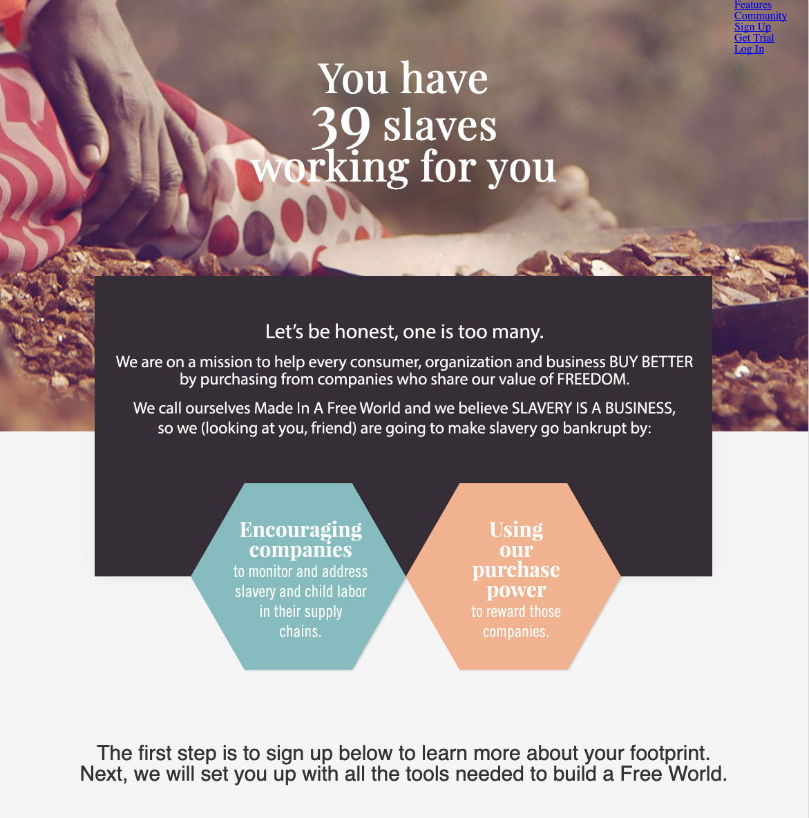 I have something to brag about!! http://slaveryfootprint.org/my ...