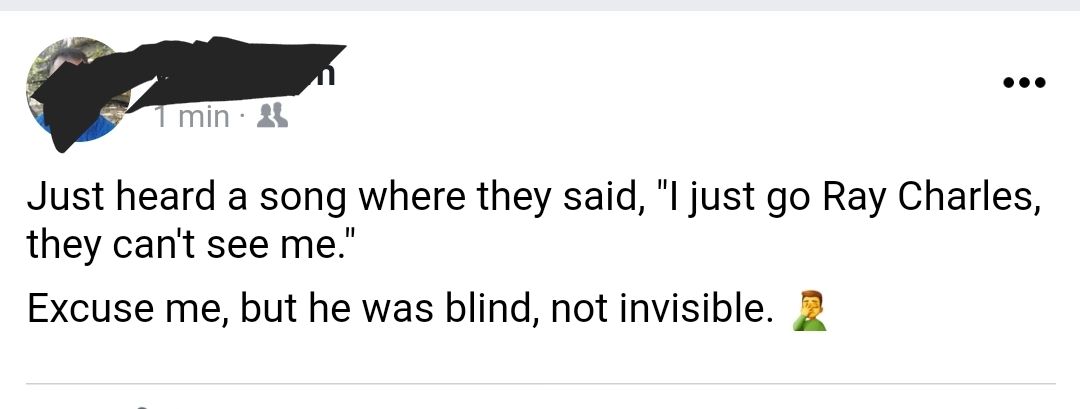 I just go Ray Charles | Scrolller