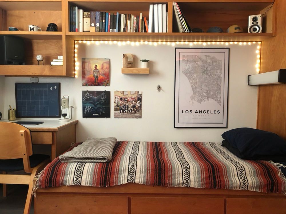 I just have a small dorm room, but I do my best with the space I have ...