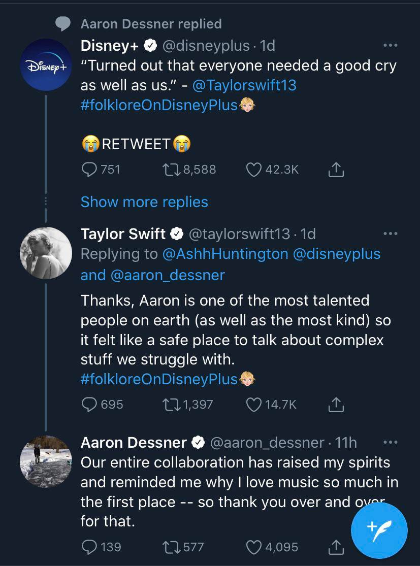 I just love this little back and forth between TS and AD. 💕 | Scrolller