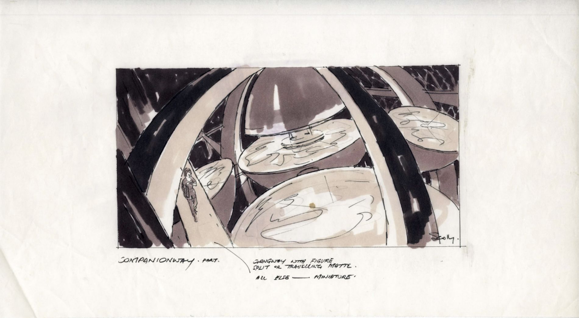 I just purchased the concept art of the Nostromo from Aliens 1977 ...