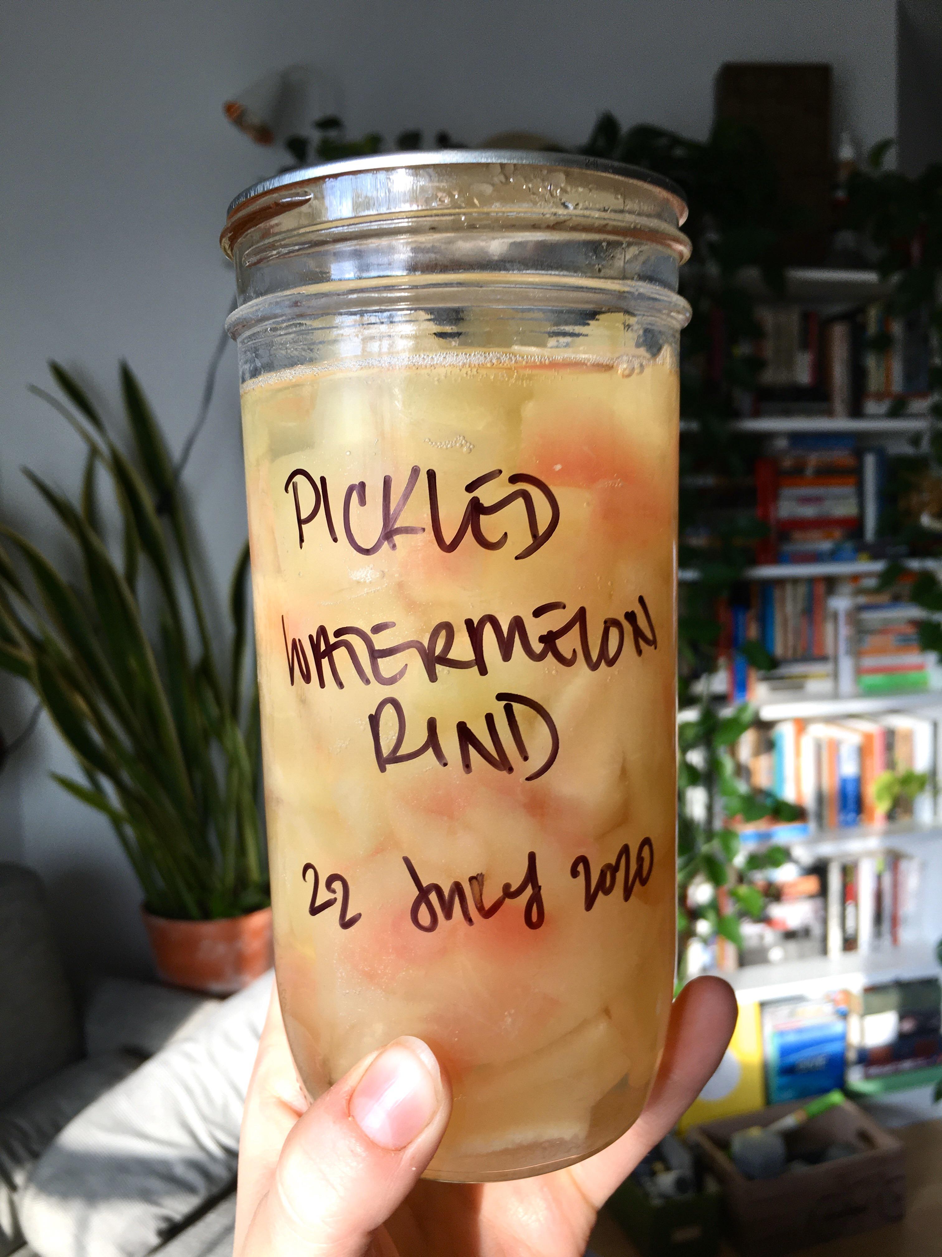 I just tried pickled watermelon rind for the first time and I’m shocked at how delicious it is ...