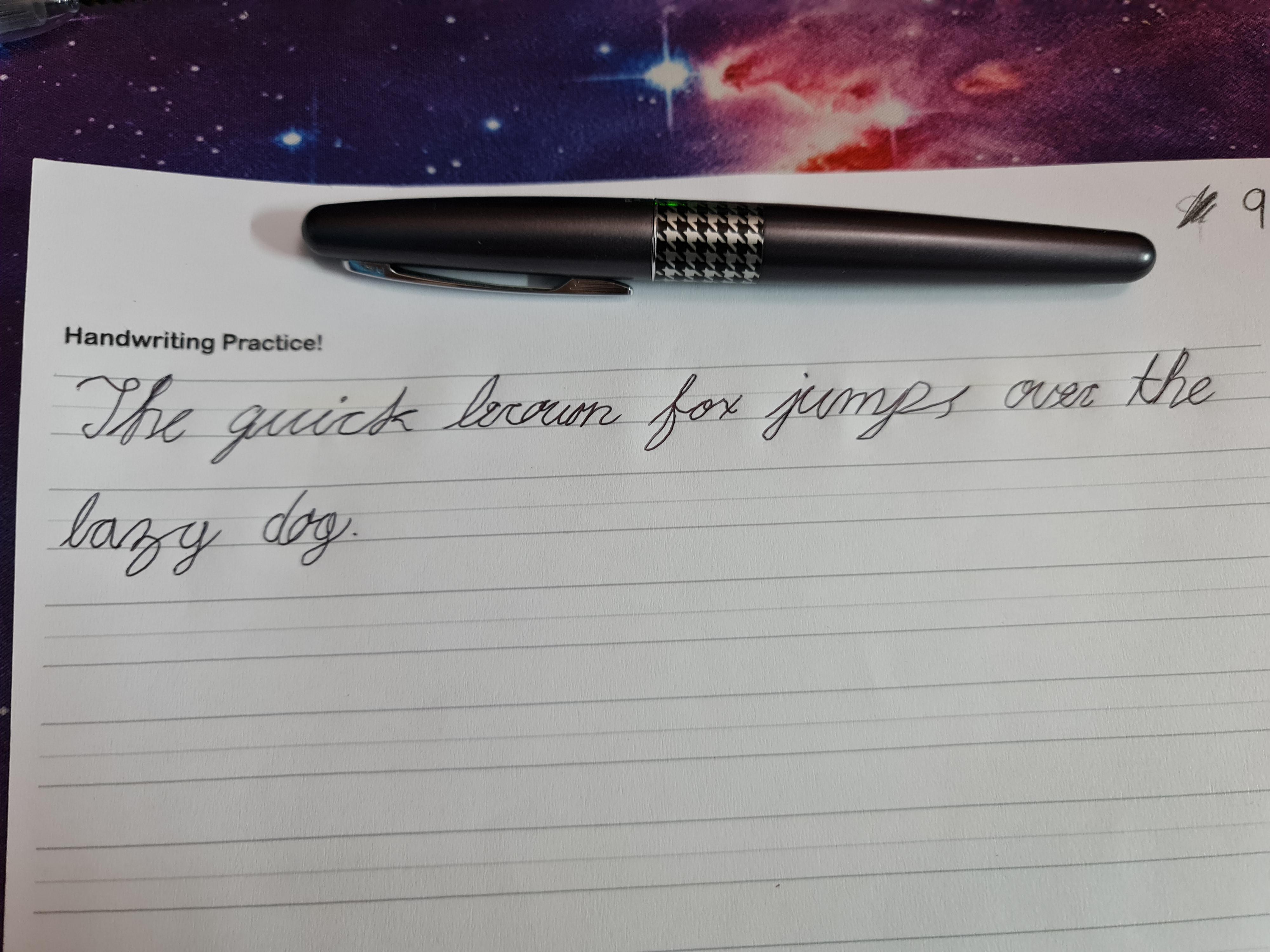 I learned cursive today and wrote this as my first line in cursive! | Scrolller