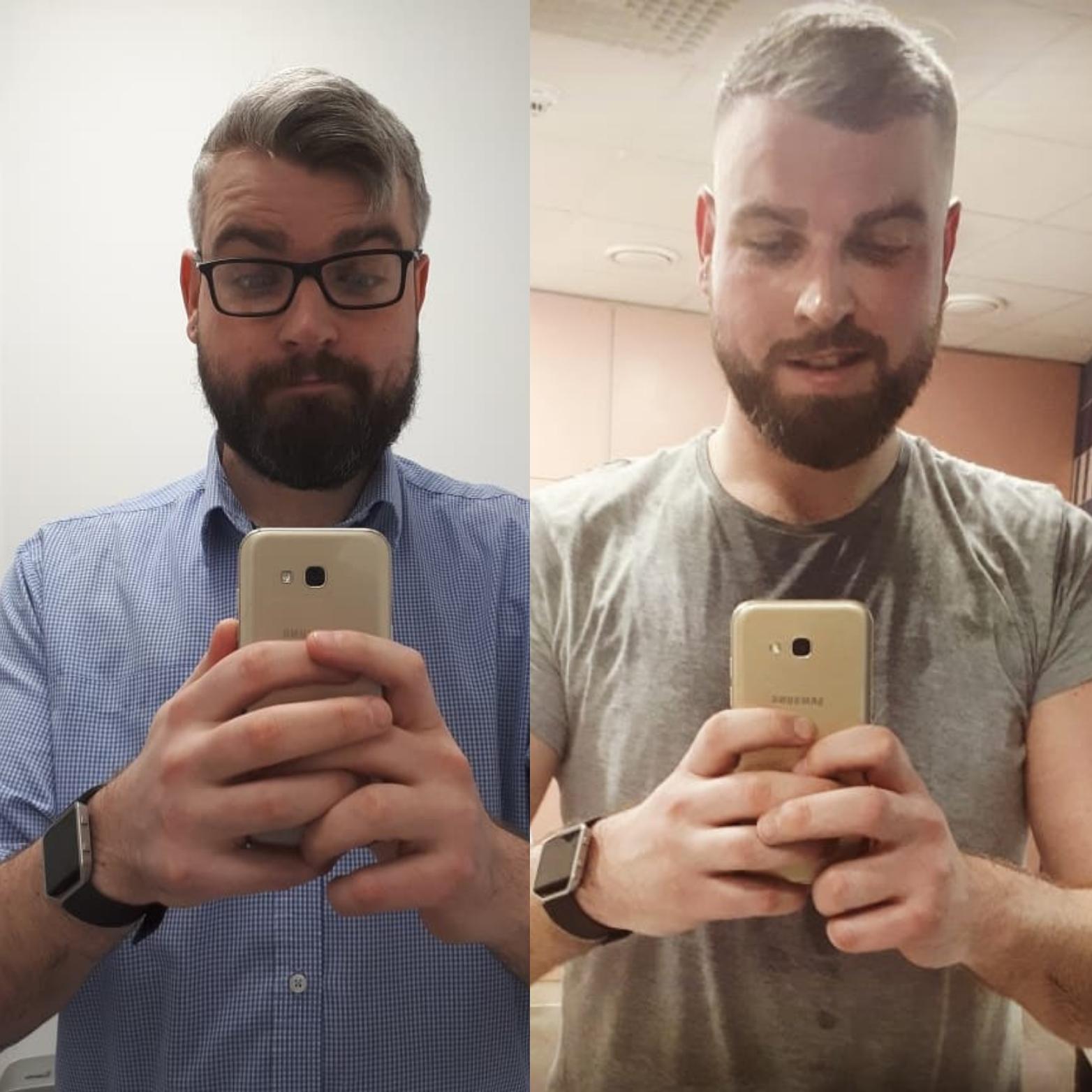 I love how much difference a haircut, bead trim and trip the gym make! Same day 3 hours appart 😁 ...