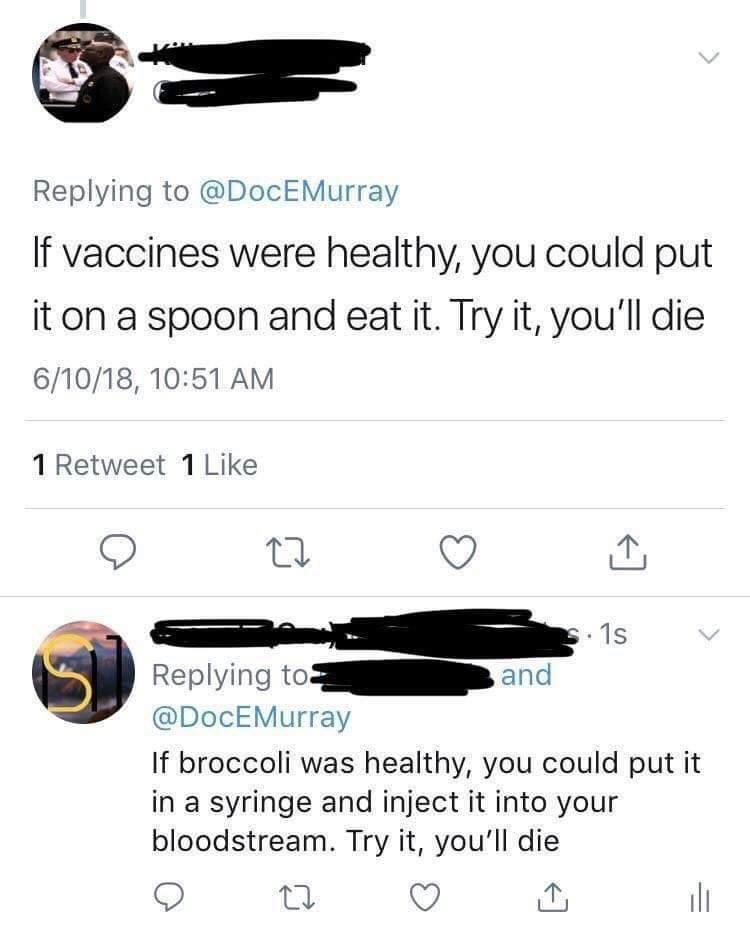 I’m fully aware how Anti-vaxx is a common topic in this sub but this is golden | Scrolller