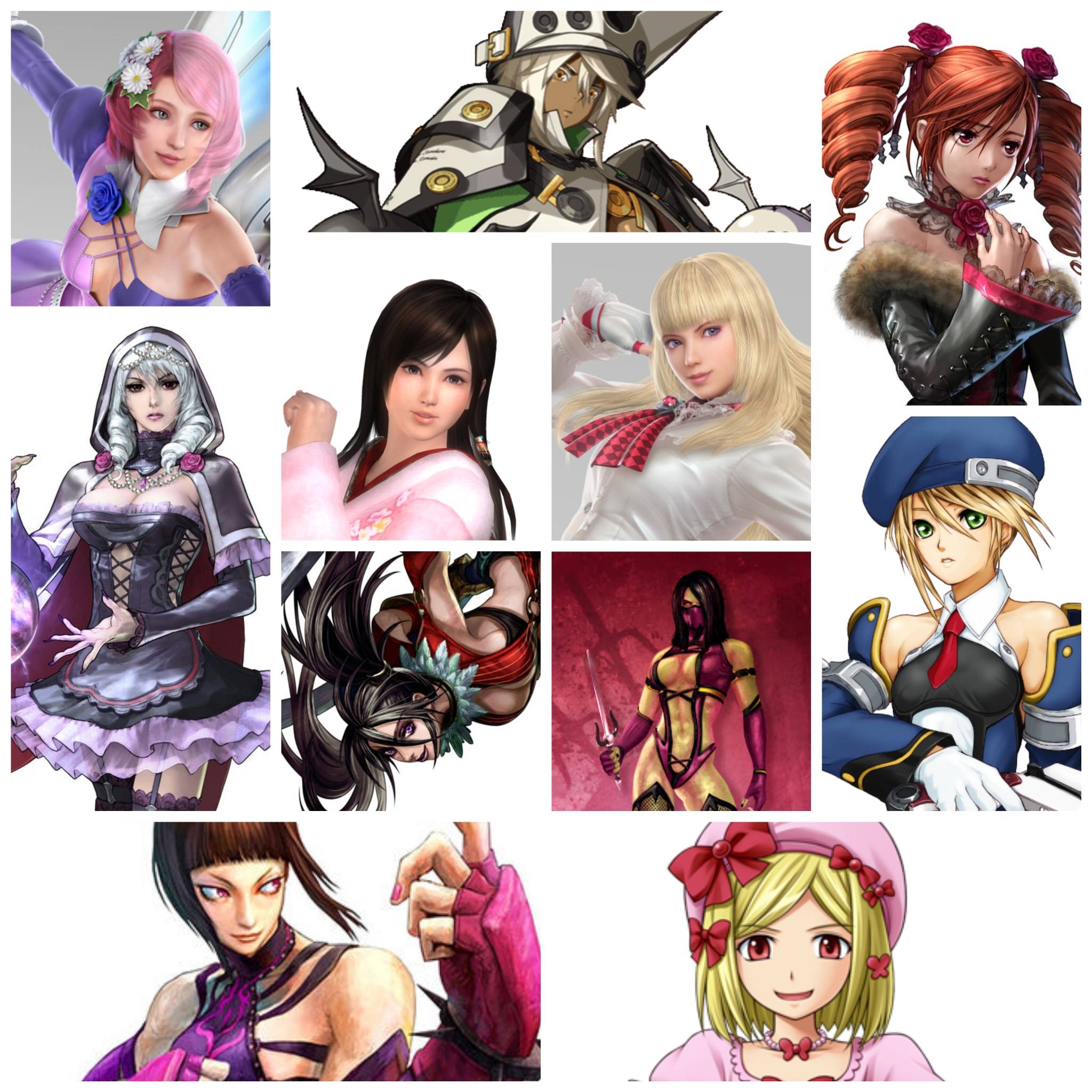 I made a collage of all my main female characters from fighting games I played over the years. I ...