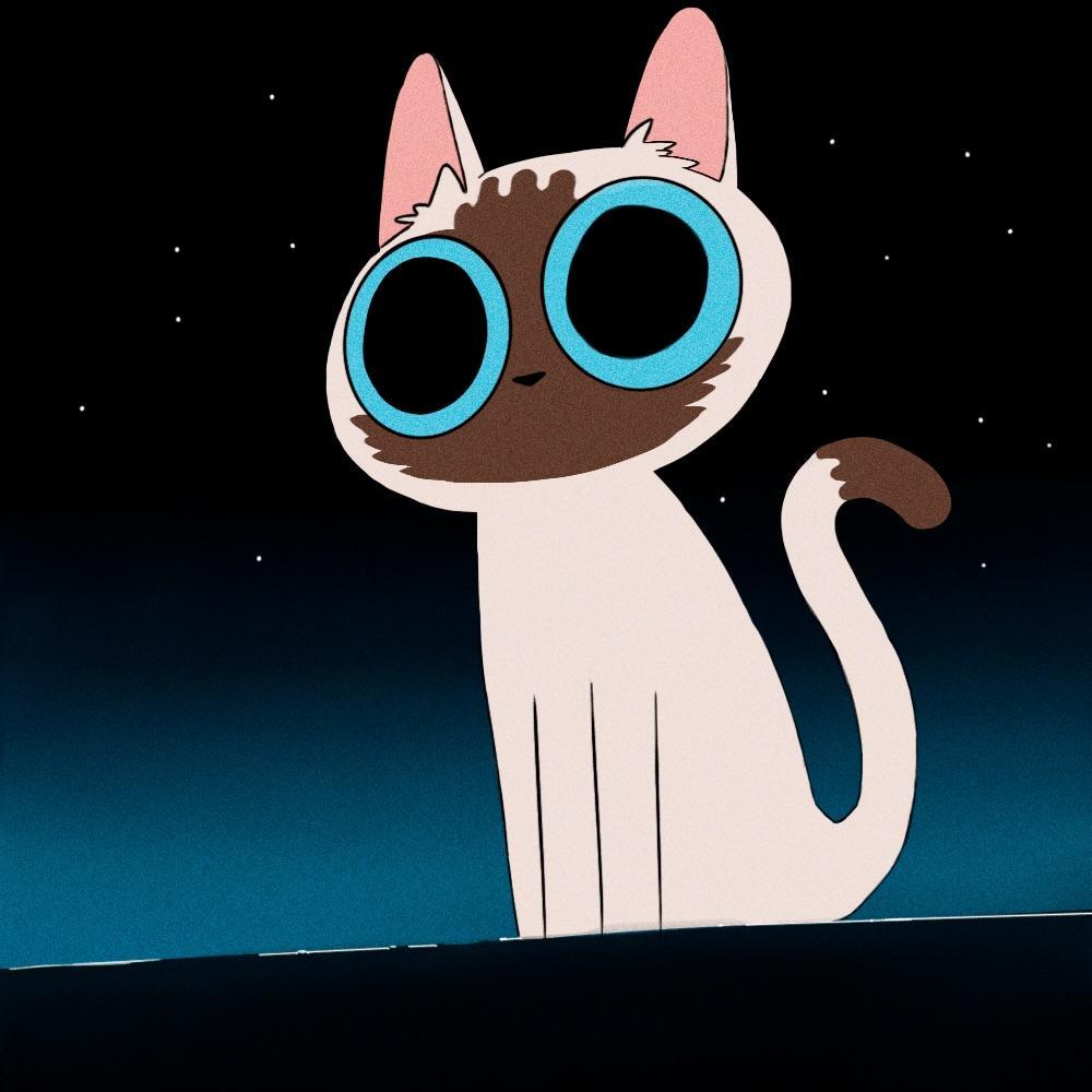 I made a drawing of my siamese cat in kuronekos style | Scrolller