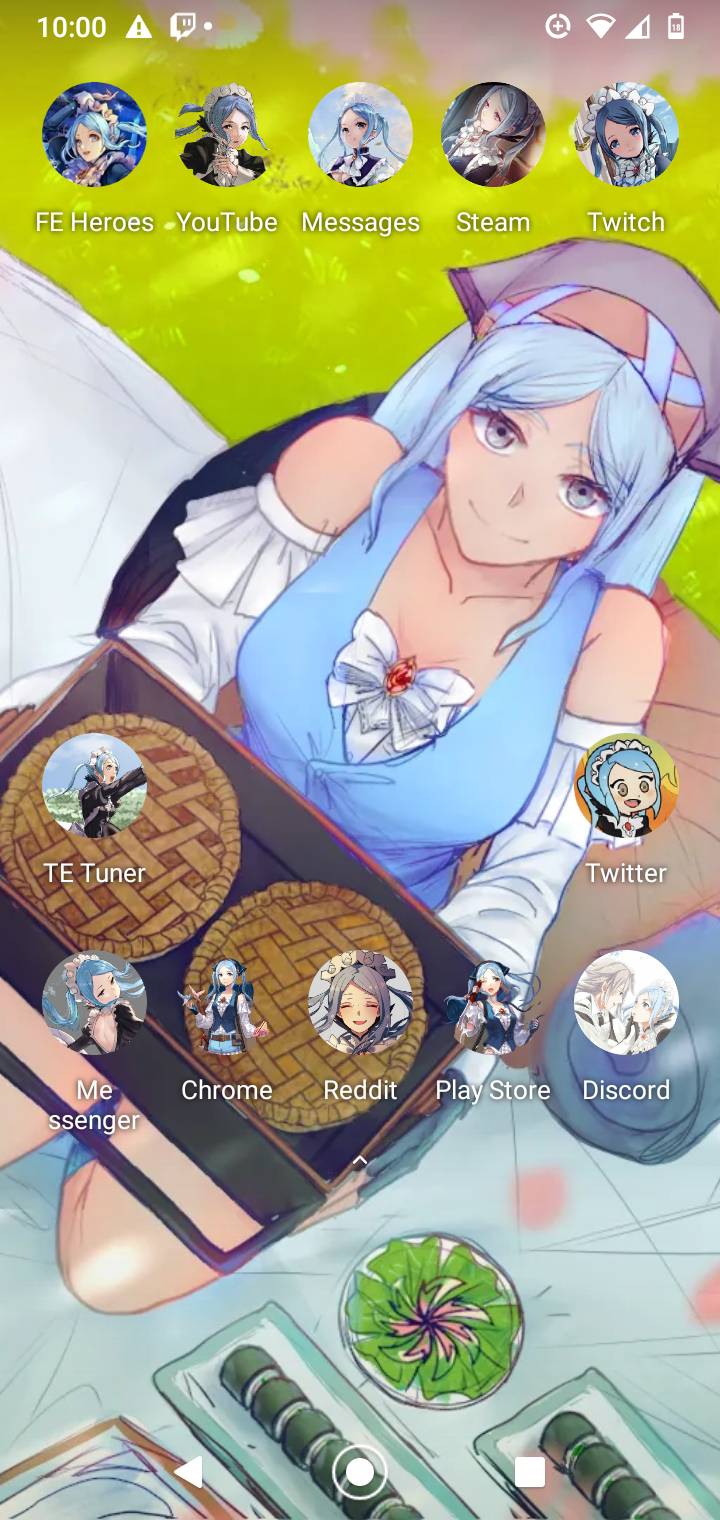 I made a Flora themed home screen.
