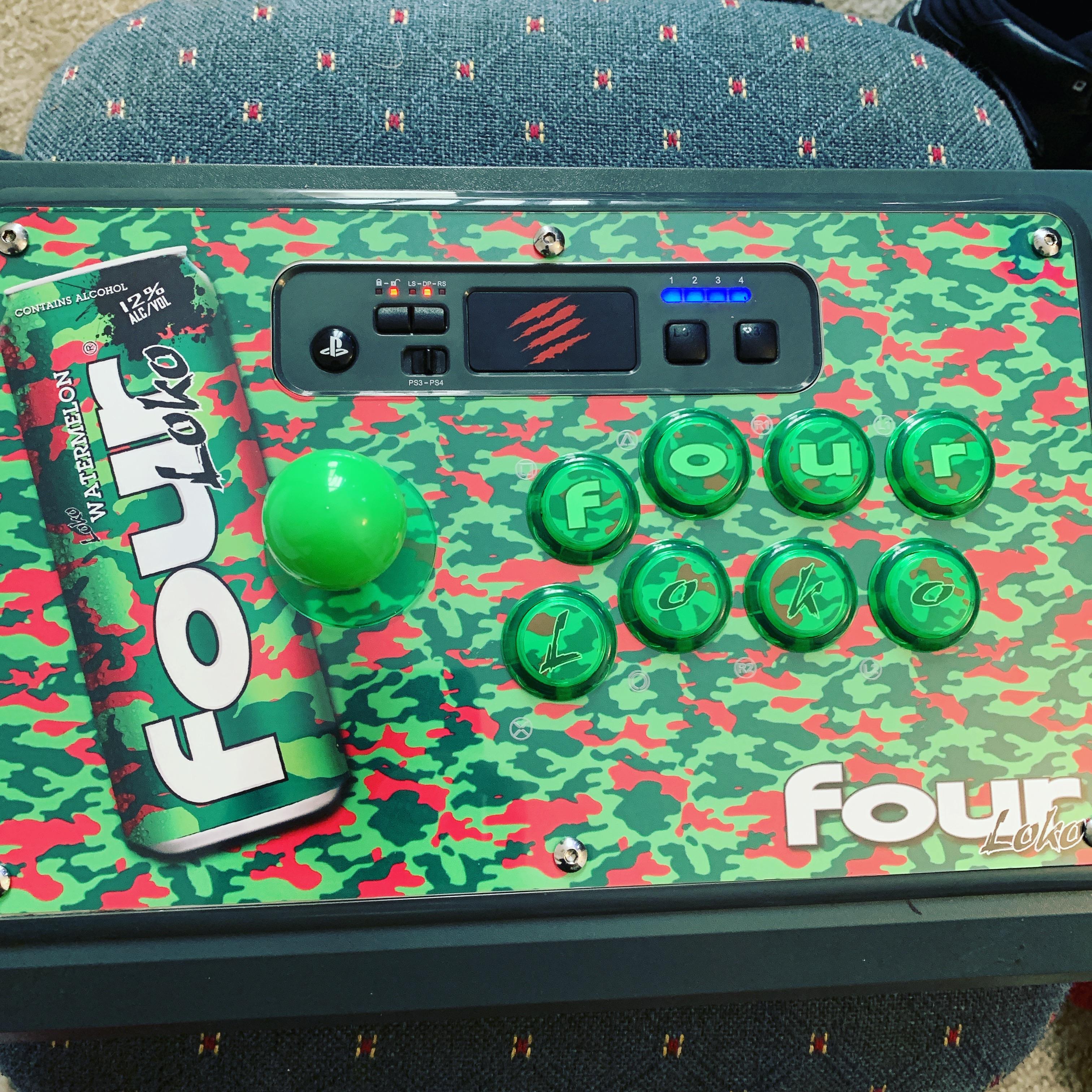 I made a four loko themed stick thanks to u/hugs_and_giggles for the ...