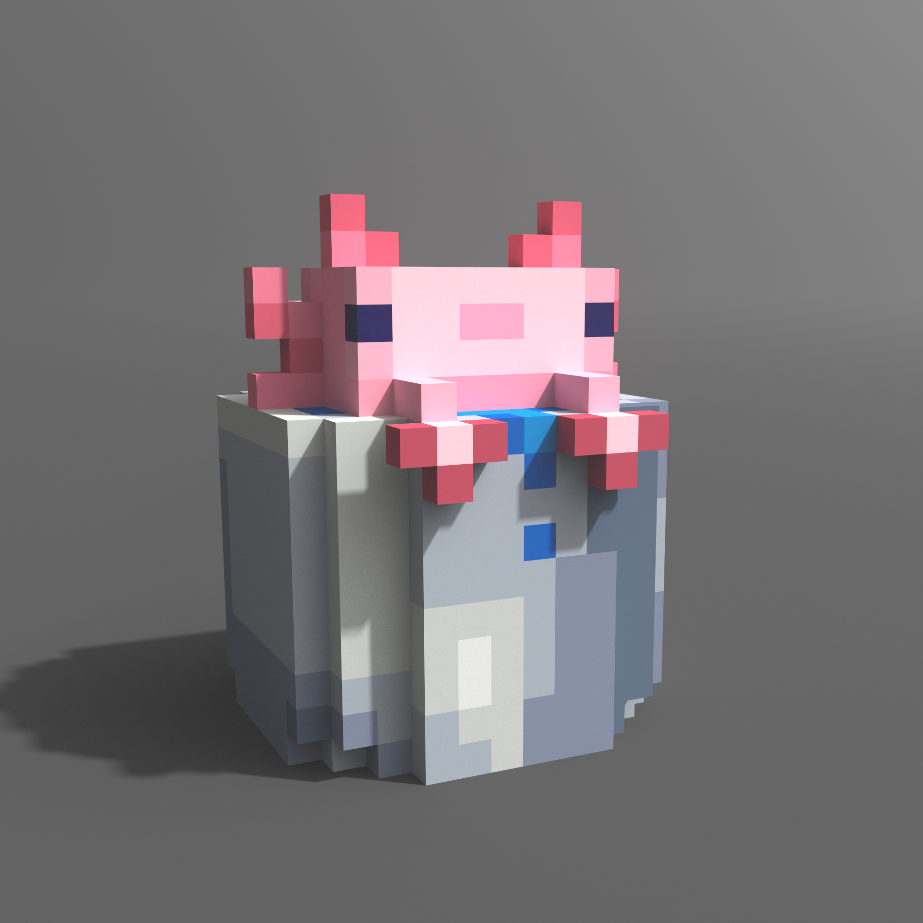 I made a model of the Axolotl bucket! | Scrolller