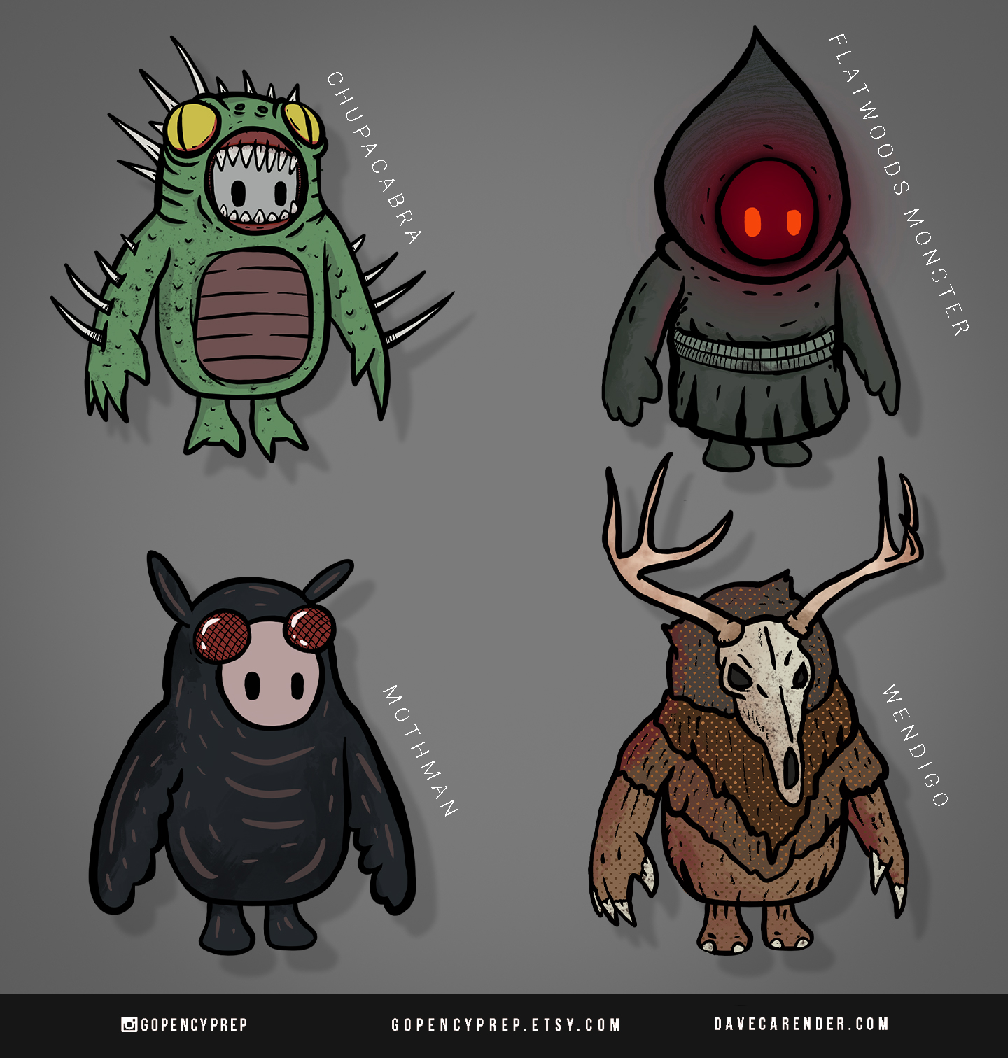 I made a series of Fall Guys costumes of cryptids | Scrolller