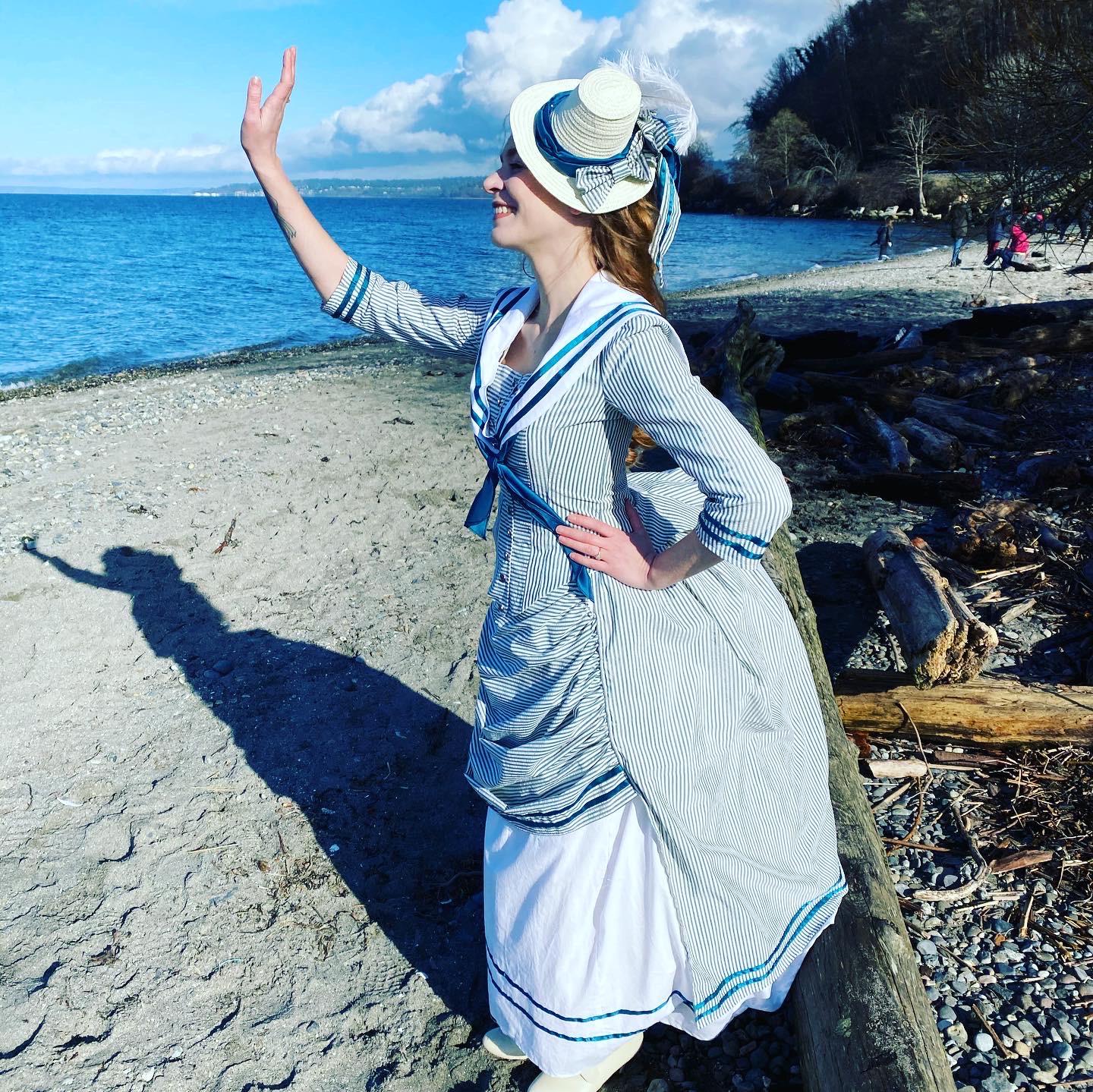 I made a Victorian seaside gown (self drafted) | Scrolller
