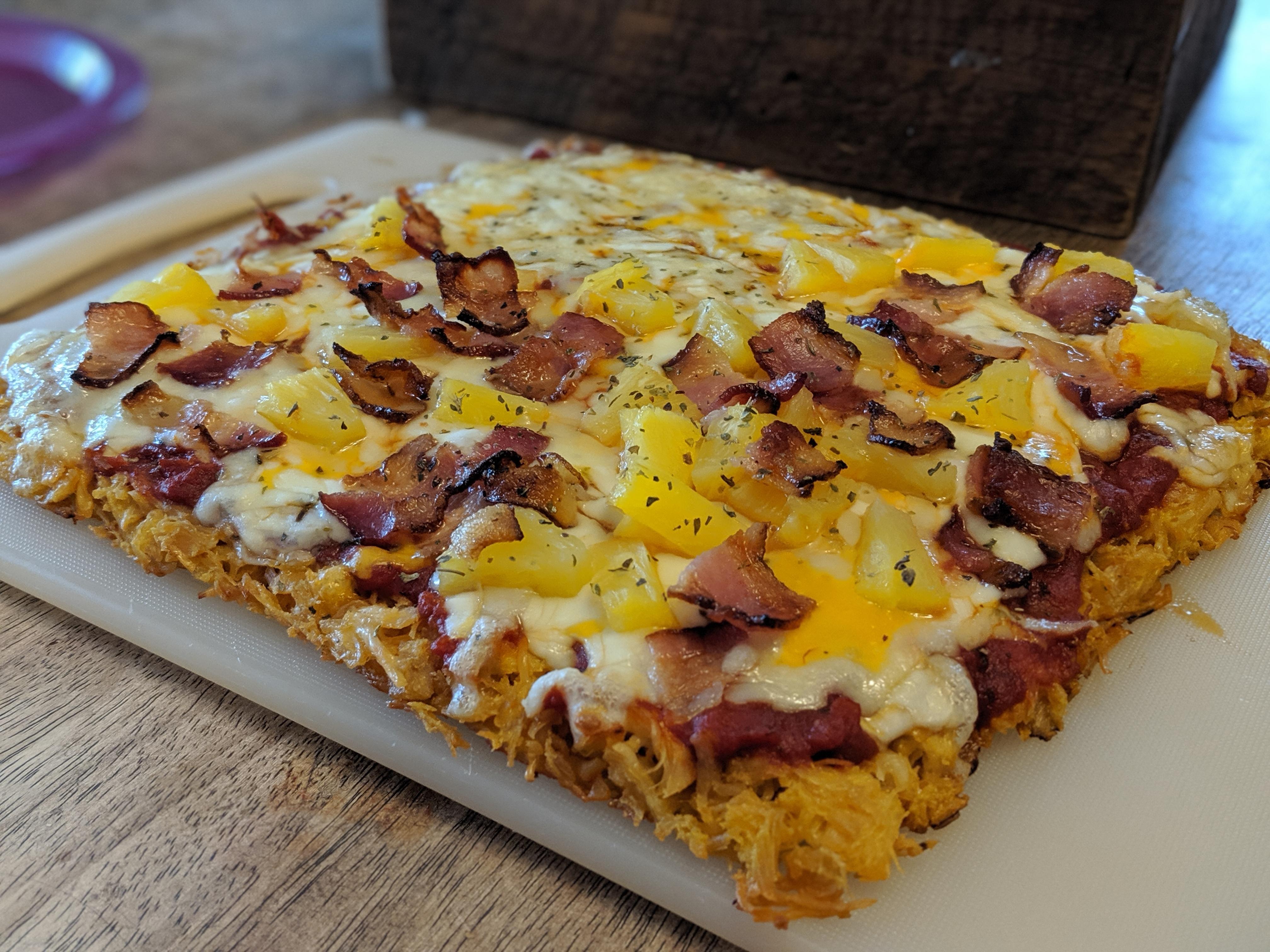 I made chicken crust pizza tonight for the first time with the toppings I knew I could count on ...