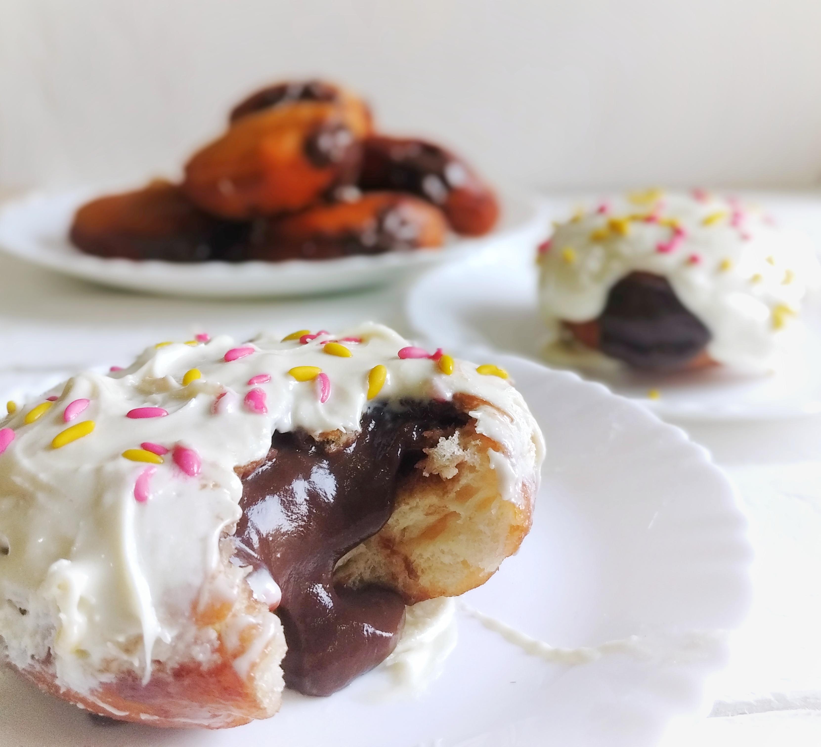 I made chocolate cream filled donuts! | Scrolller