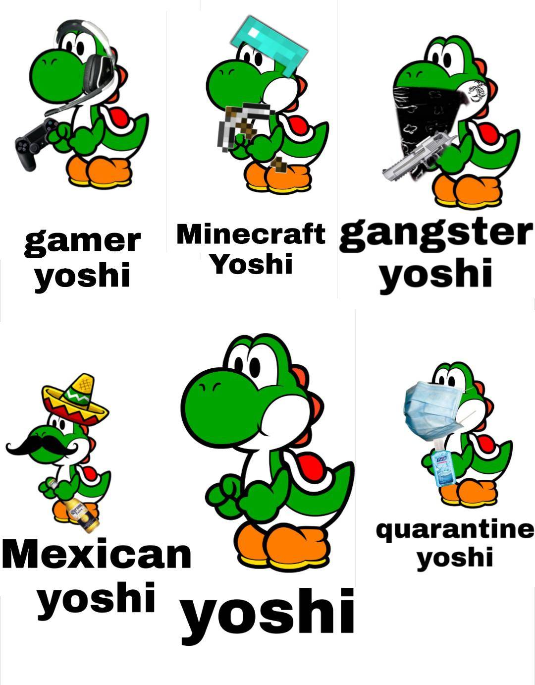 I made different kinds of Yoshi | Scrolller