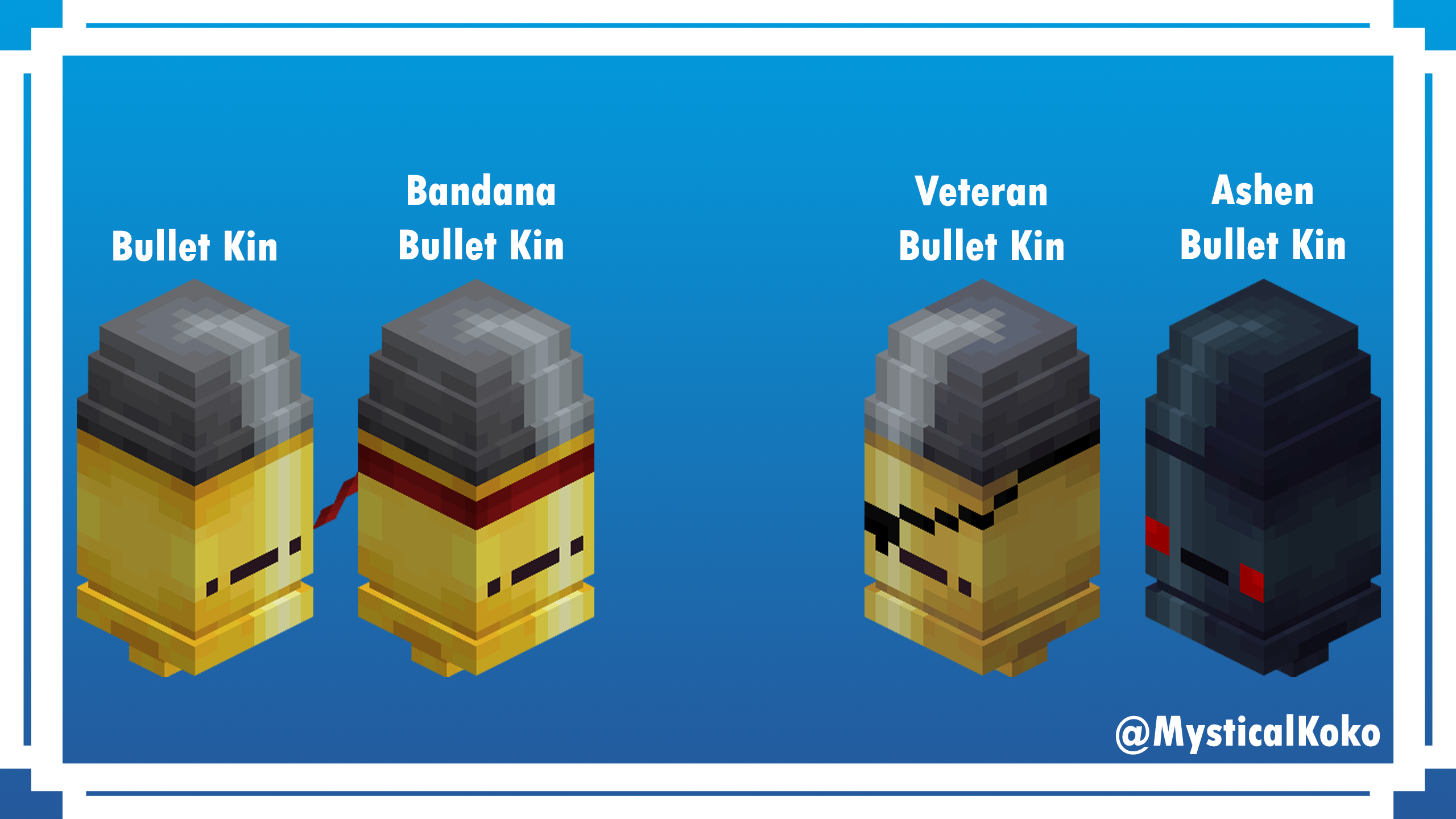 I made Minecraft models of some of the Bullet Kin enemies, thought Id show them here! :D | Scrolller