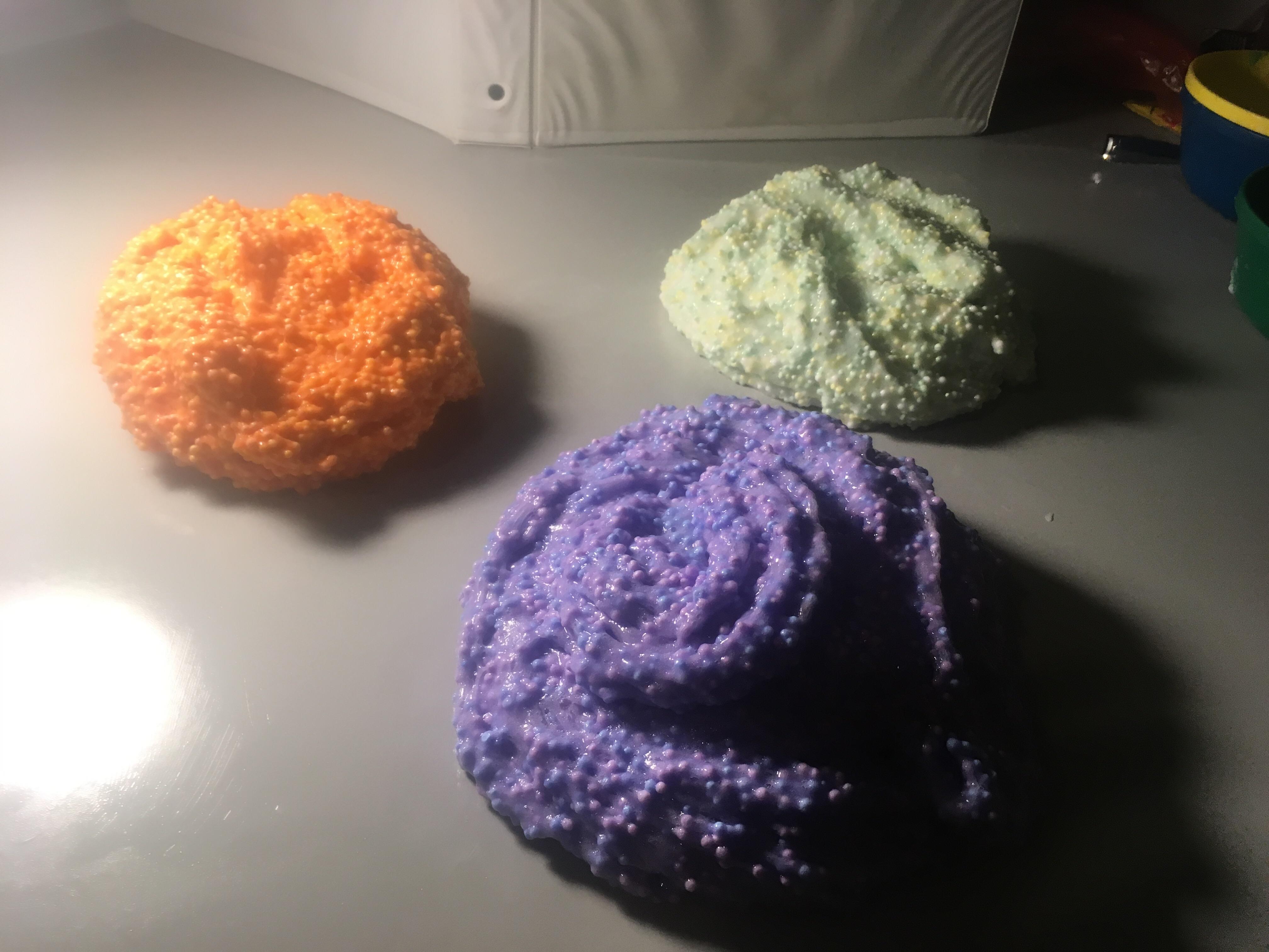 I made soda inspired floam, orange soda, grape soda, and lemon lime soda! | Scrolller