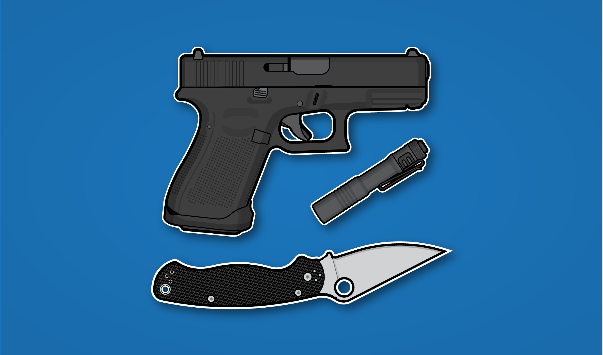 I made some Illustrations of my buddy's favorite EDC items! | Scrolller