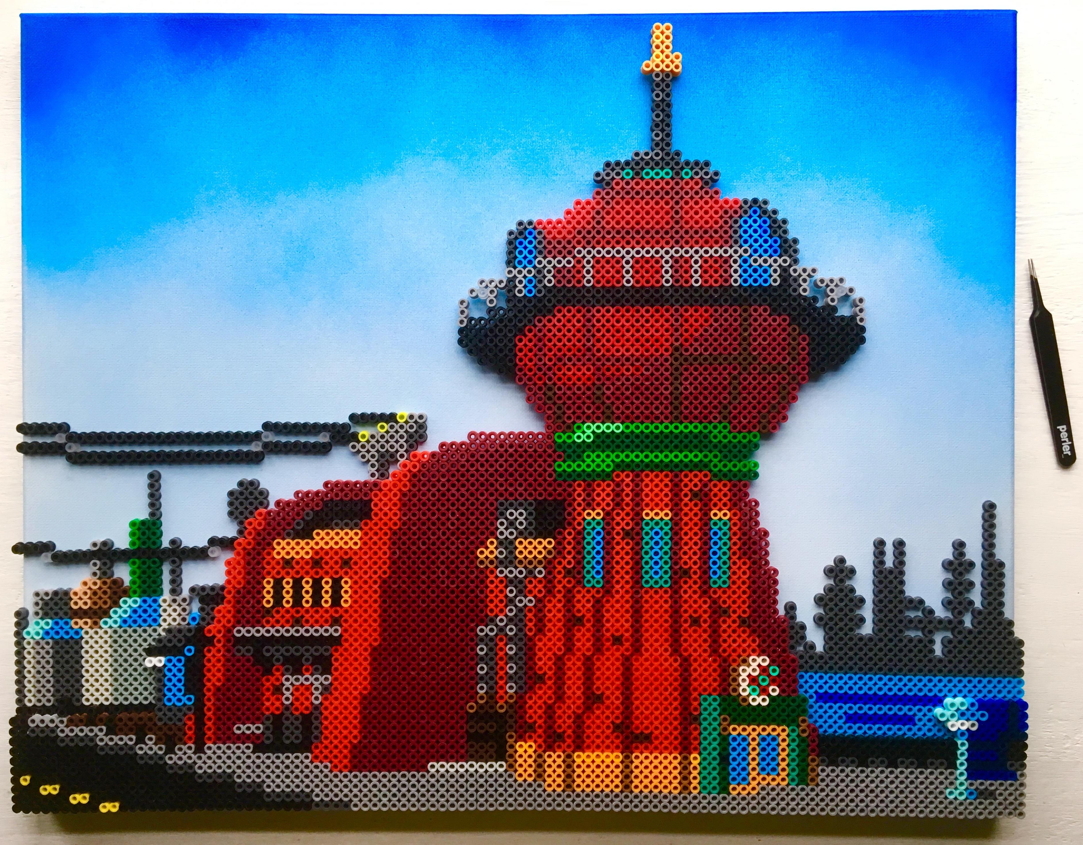 I made the Planet Express building out of Perler Beads | Scrolller