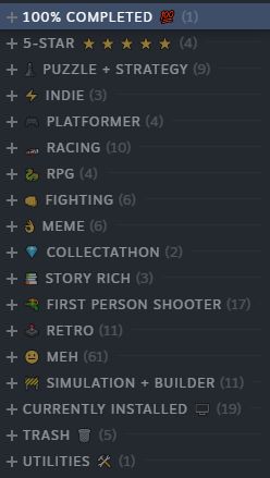 I organized my Steam Library using Emojis | Scrolller