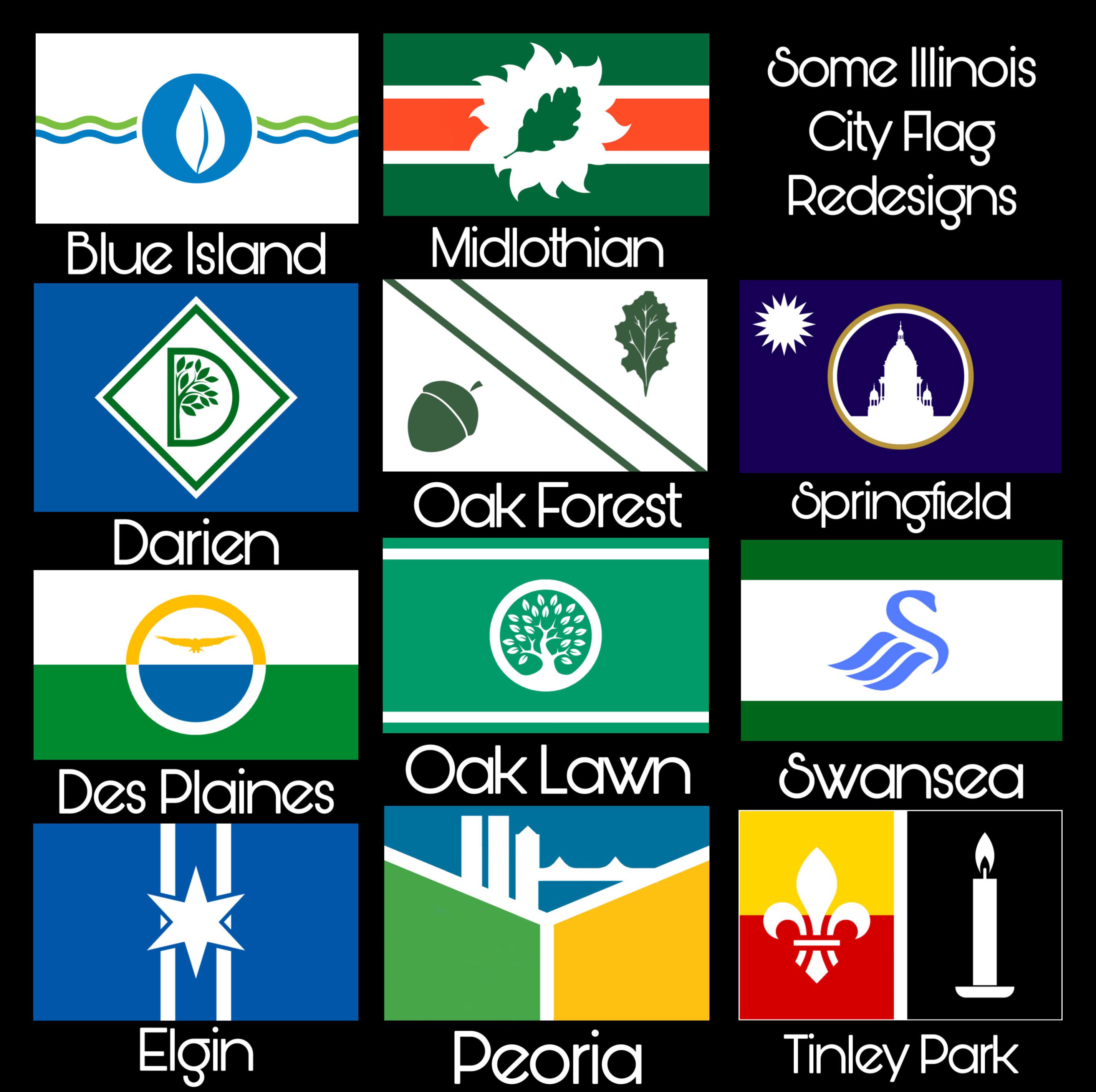 I redesigned some Illinois city flags! | Scrolller