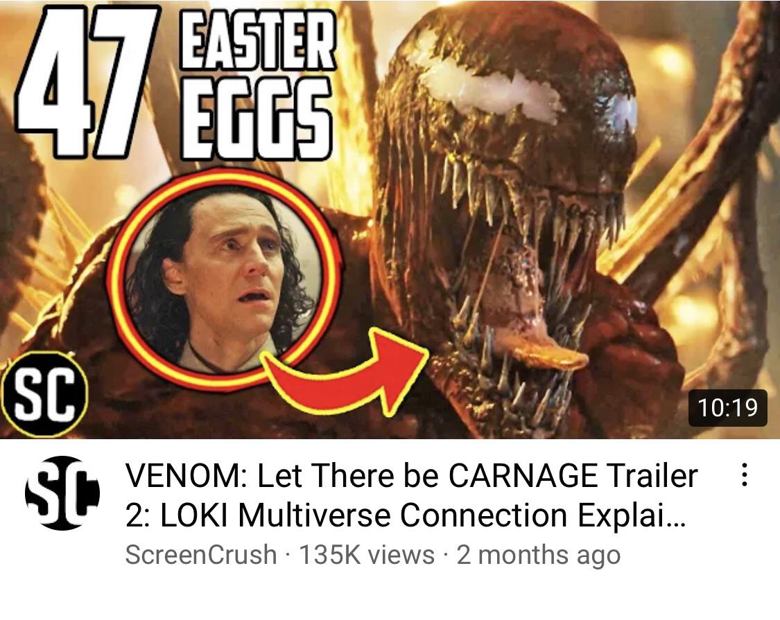 I remember seeing Loki in Carnage’s Mouth | Scrolller