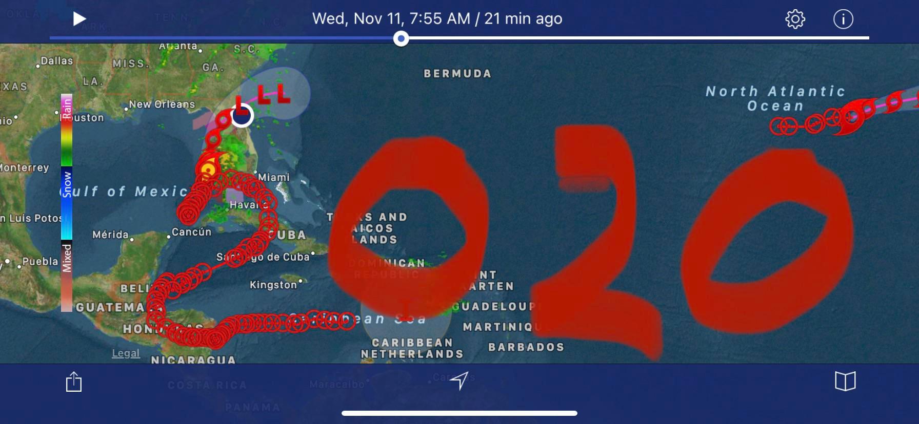 I see you, Hurricane ETA. | Scrolller