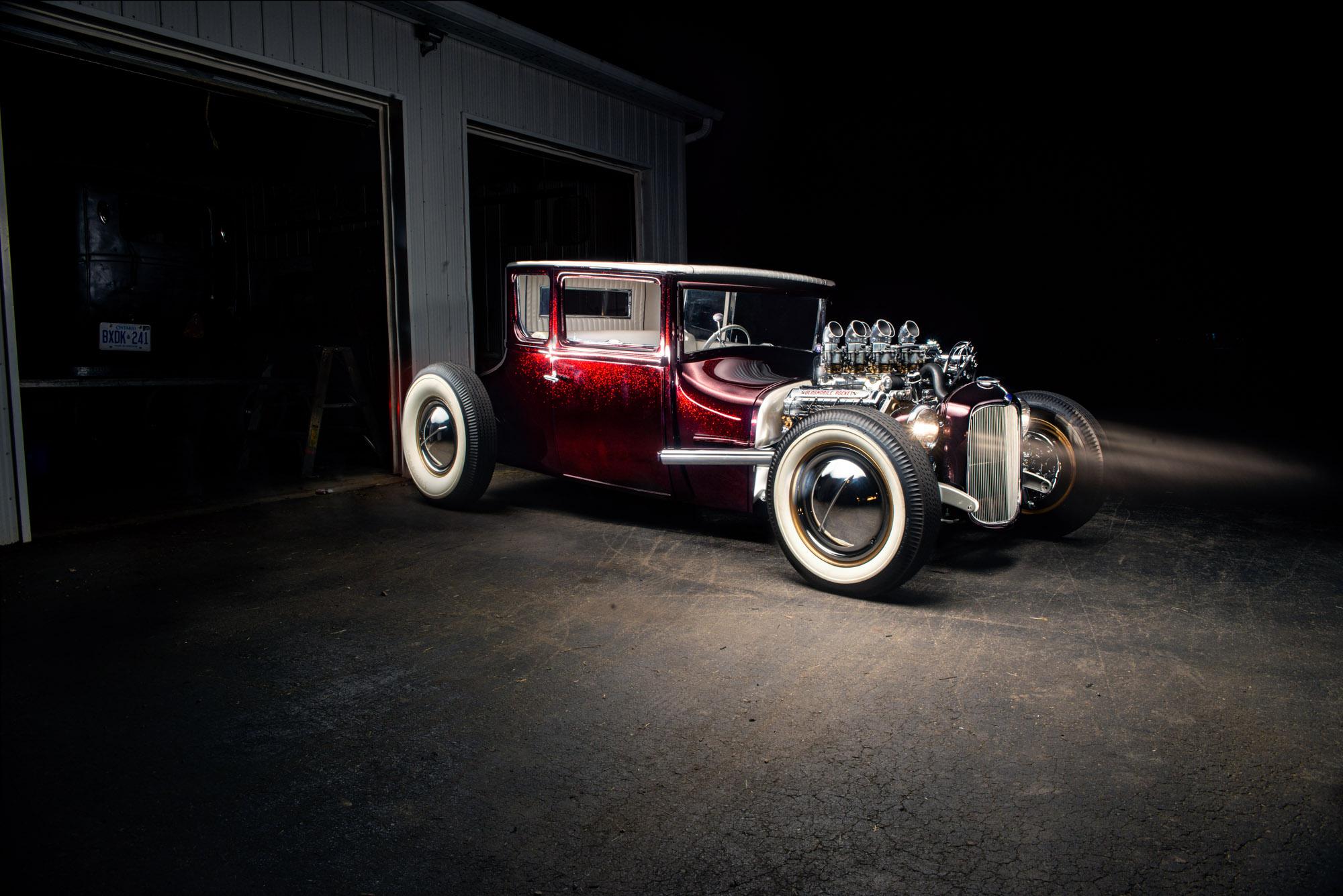 I shot this hot rod a few years ago. Multiple exposures blended in Photoshop. | Scrolller