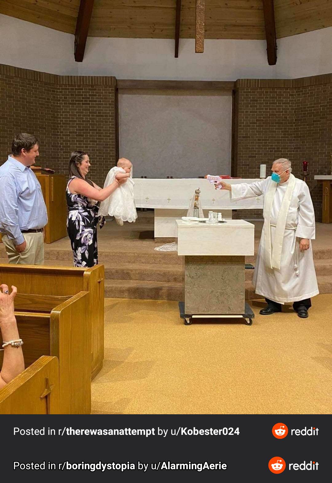 I think it's a baptism. | Scrolller