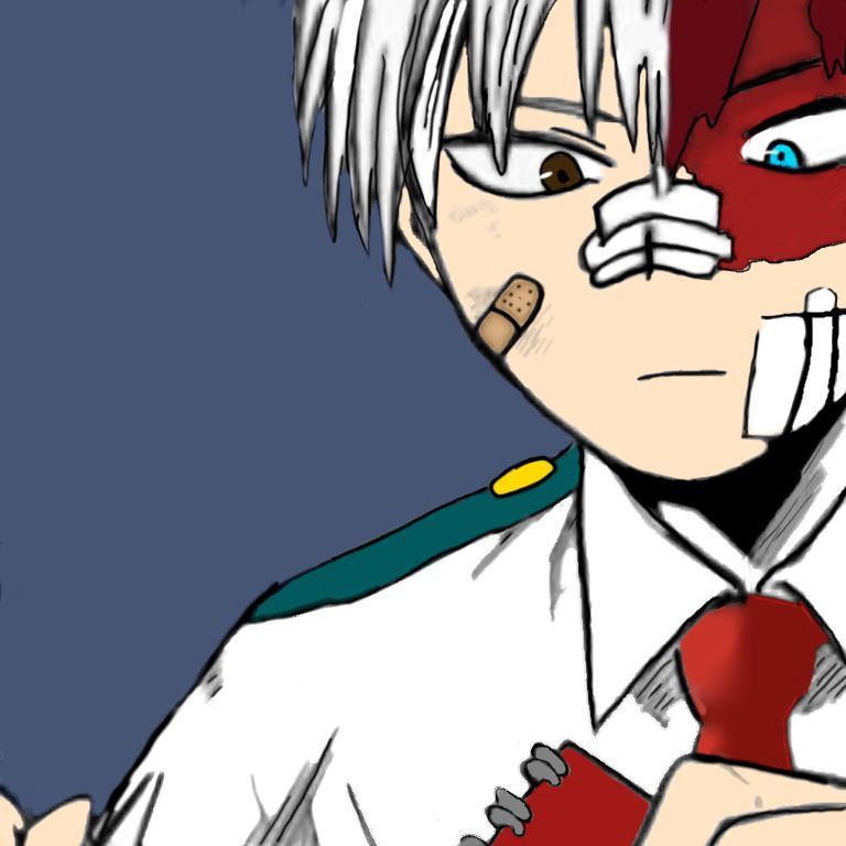 I tried coloring todoroki and it took 3 hours ;w; | Scrolller