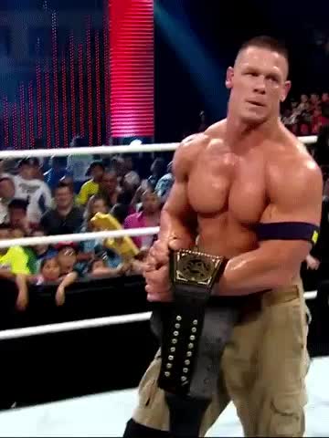 I want John Cena to wrap his massive arms around me and bury my face into his sweaty muscular ...