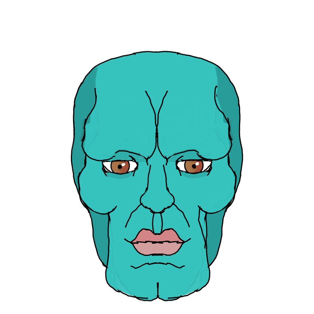 I was just getting bored so I tried to draw handsome squidward | Scrolller