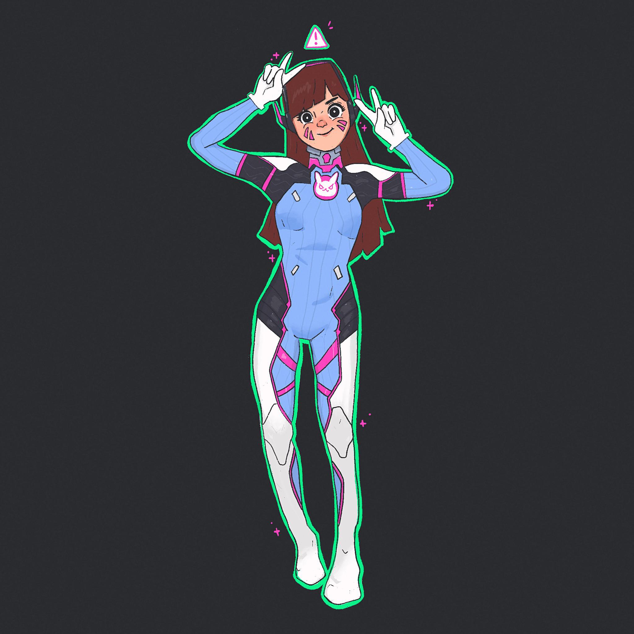 I was studying poses references and then I transformed one into D.Va! | Scrolller