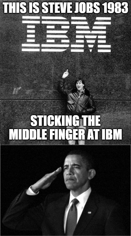 IBM was Apple's biggest competitor. | Scrolller