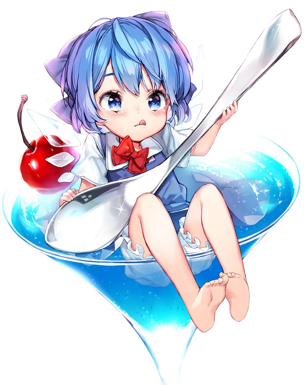 Ice cold drink | Cirno [Artist: takotsu] | Scrolller