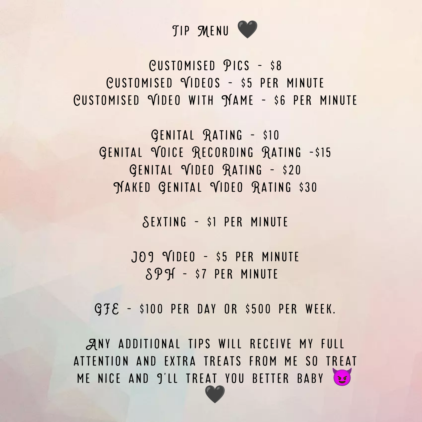 If you don't have only fans but want content here are my prices ️ Cashapp is: Sallytall68 Kik ...