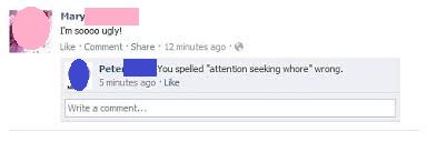 "I'm sooooooo ugly!" | Scrolller